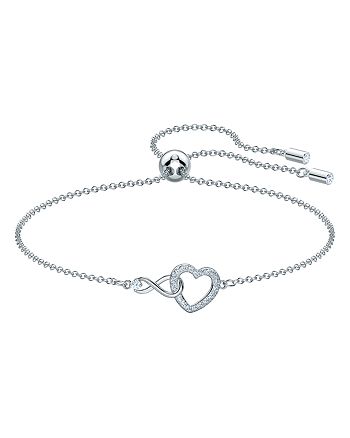 Swarovski Infinity Adjustable Open-Heart Station Bracelet | Bloomingdale's