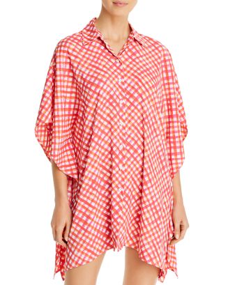 Tommy Bahama Printed Button-Front Cover-Up Shirt | Bloomingdale's