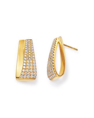 Bloomingdale's Diamond Pavé Drop Earrings in 14K Gold, 0.85 ct. t.w ...