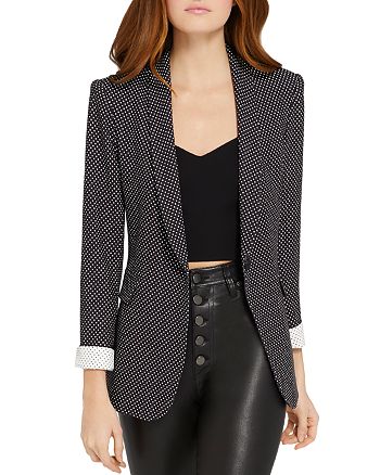 Alice and Olivia Alice + Olivia Macey Fitted Shawl-Collar Blazer ...