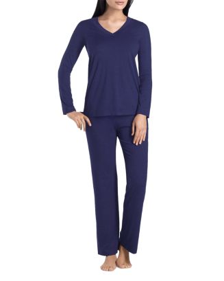 Hanro Champagne Long Sleeve Pajama Set | Bloomingdale's
