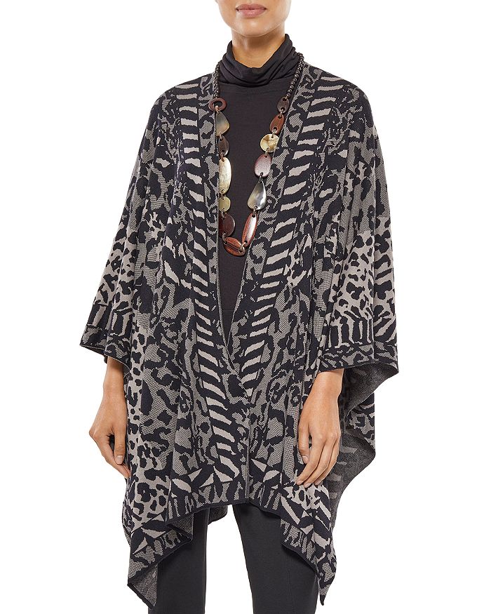Misook Mixed Animal Print Plush Wrap | Bloomingdale's
