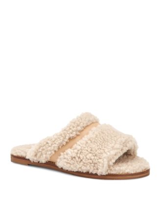 Aquatalia Women's Alina Shearling & Leather Slippers | Bloomingdale's