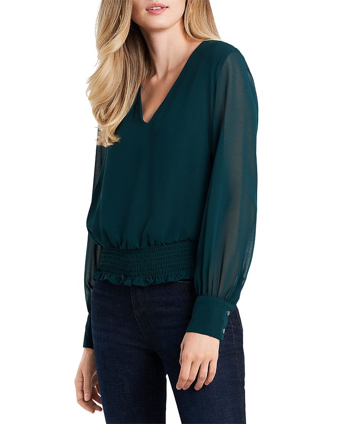 1.STATE Smocked-Waist Blouse | Bloomingdale's 1.STATE Smocked-Waist Blouse | Bloomingdale's