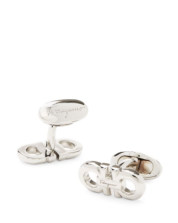 Salvatore Ferragamo Men's Double Gancini Cufflinks | Bloomingdale's