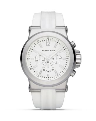 Michael Kors White Chronograph Watch, 45mm | Bloomingdale's