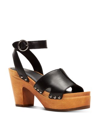 Frye Women's Zelda Open Toe Artisanal Seam Studded Leather Platform ...