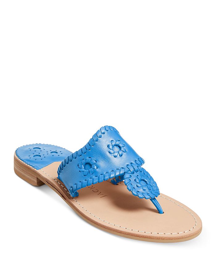 Jack Rogers Women's Jacks Leather Thong Slide Sandals | Bloomingdale's