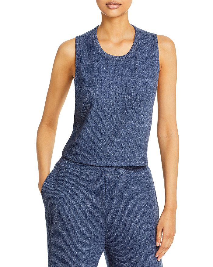 AQUA Heathered Tank Top | Bloomingdale's