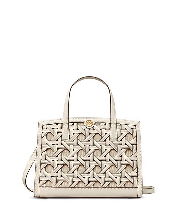 Tory Burch Walker Small Woven Leather Satchel | Bloomingdale's