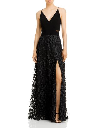 AQUA Floral Applique Gown - Exclusive | Bloomingdale's NEW & NOW ...