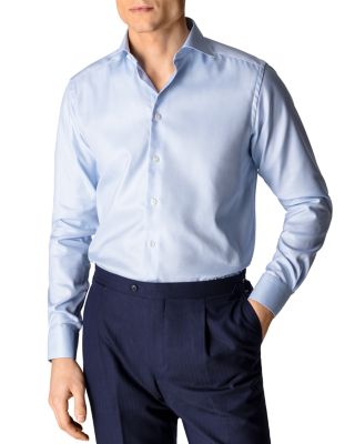 Click here for Eton Contemporary Fit Diagonal Weave Shirt prices