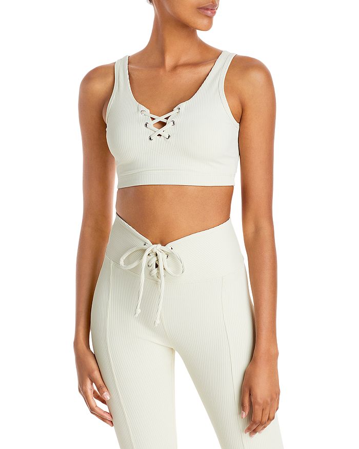 Year of Ours Football Lace-Up Sports Bra | Bloomingdale's