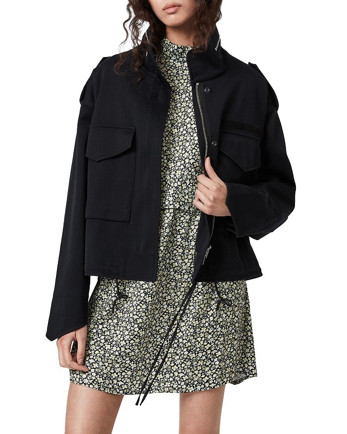 ALLSAINTS Amelia Mock Neck Utility Jacket | Bloomingdale's