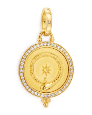 Temple St. Clair 18K Yellow Gold Terra Diamond Disc Pendant ...