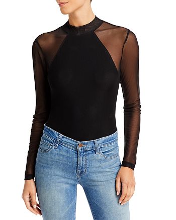 AQUA Mesh Sleeve Bodysuit - 100% Exclusive | Bloomingdale's
