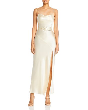 Nicholas Simone Belted Silk Charmeuse Maxi Dress | Bloomingdale's