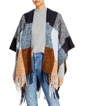 Echo Bouclé Blocks Knit Ruana | Bloomingdale's