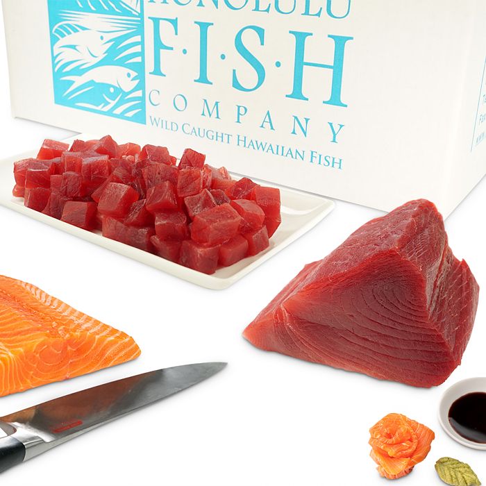 Honolulu Fish Company Hawaiian Sashimi Ahi & King Salmon Pack ...