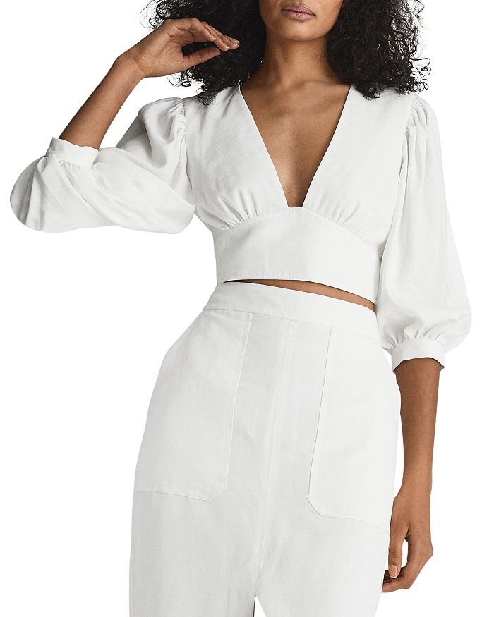 REISS Ava Bow Back Top | Bloomingdale's