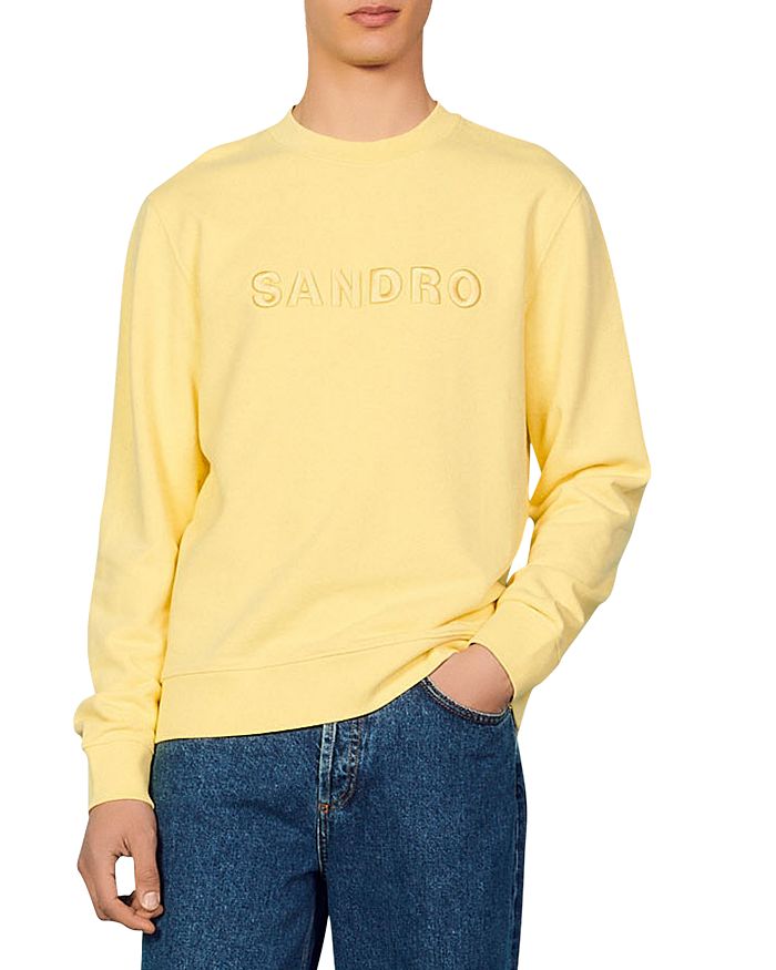 Sandro Long Sleeve Embroidered Logo Sweatshirt | Bloomingdale's