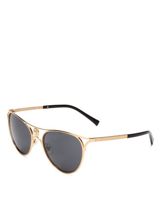 Versace Brow Bar Aviator Sunglasses, 57mm | Bloomingdale's