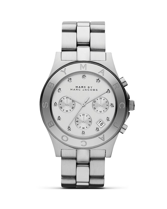 MARC JACOBS MARC BY "BLADE" Three-Eye Chronograph with Stainless Steel ...