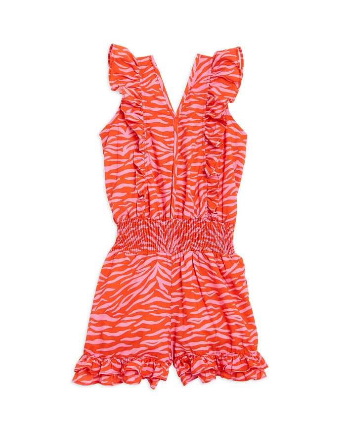 Peixoto Girls' Raja Leopard Print Romper - Big Kid | Bloomingdale's
