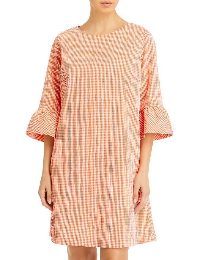 Caroline Rose Gingham Ruffle Sleeve Dress | Bloomingdale's