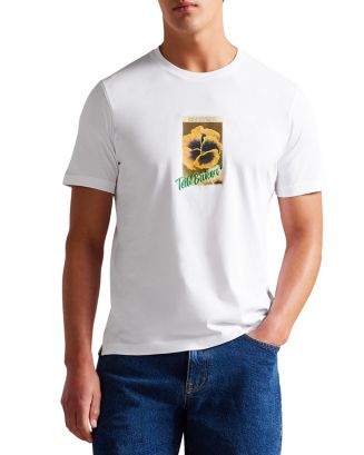 Ted Baker Logo Embroidered Floral Graphic Tee | Bloomingdale's