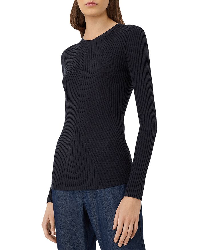 Emporio Armani Ribbed Knit Sweater | Bloomingdale's