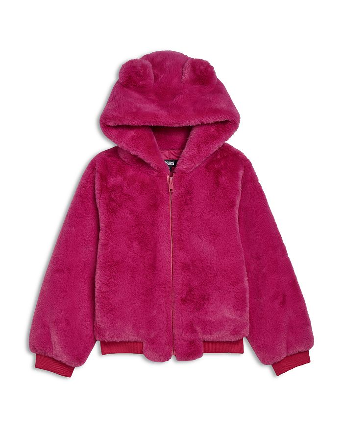 Apparis Unisex Lily Pink Faux Fur Animal Ear Hooded Jacket - Little Kid ...