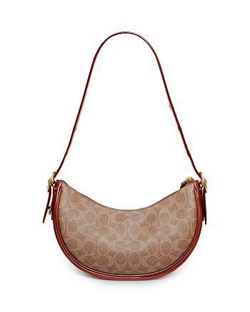 COACH Luna Medium Signature Canvas Shoulder Bag | Bloomingdale's