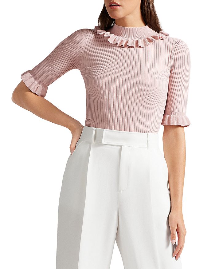 Ted Baker Katella Ruffled Knit Top | Bloomingdale's