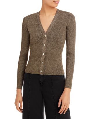 Rails Beau Ribbed Metallic Knit Cardigan | Bloomingdale's