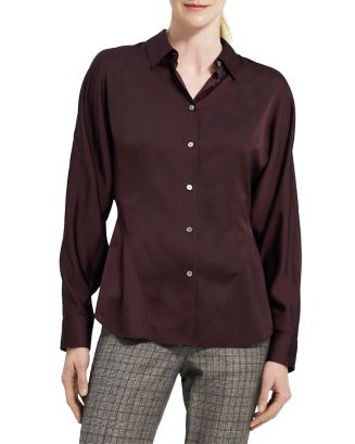 Theory Princess Seam Button Front Shirt | Bloomingdale's