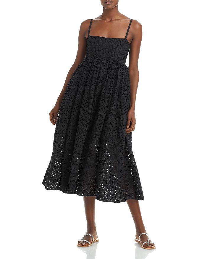 RHODE Saachi Eyelet Midi Dress | Bloomingdale's