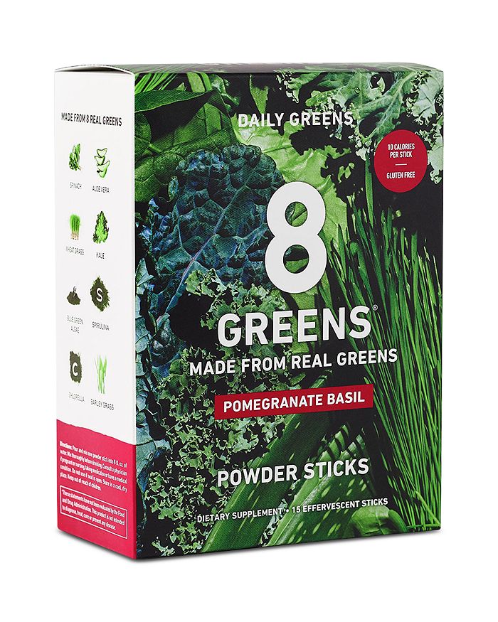8Greens Powder Stick Supplement - Pomegranate & Basil Flavor, Pack of ...