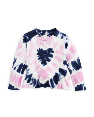 Sovereign Code Girls' Remi Heart Tie Dye Peplum Sweatshirt - Baby ...