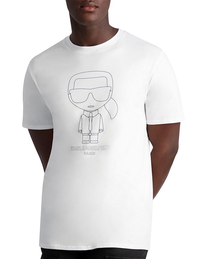 KARL LAGERFELD PARIS Slim Fit Outline Karl Logo Graphic Tee ...