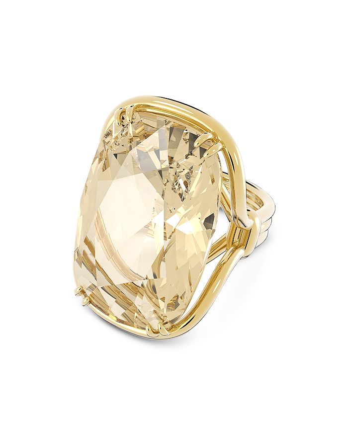 Swarovski Harmonia Oversize Crystal Cocktail Ring in Gold Tone ...