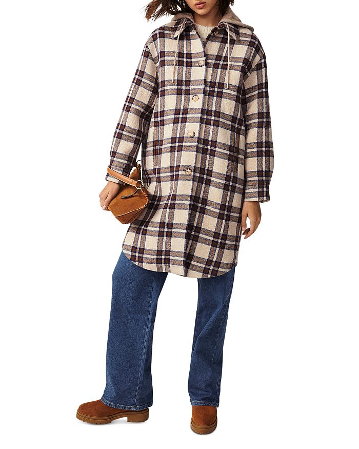 ba&sh Prago Plaid Shirt Jacket | Bloomingdale's