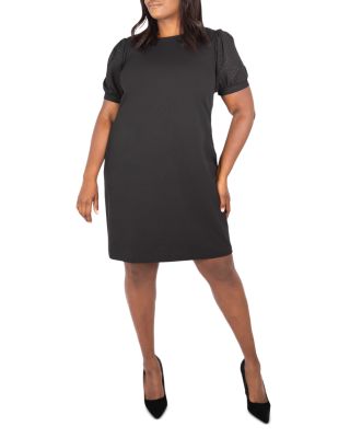 Maree Pour Toi Plus Swiss Dot Puff Sleeve Dress | Bloomingdale's