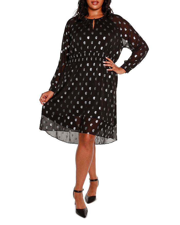 Belldini Plus Metallic Paisley Print Dress | Bloomingdale's