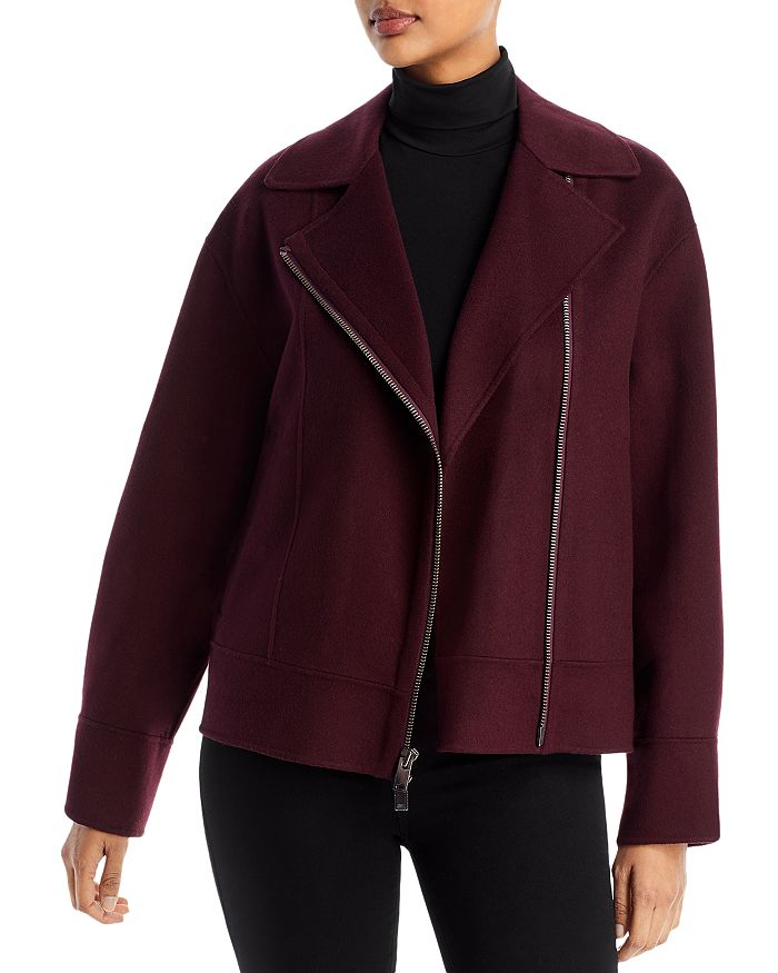 Theory Oversized Wool and Cashmere Moto Jacket | Bloomingdale's