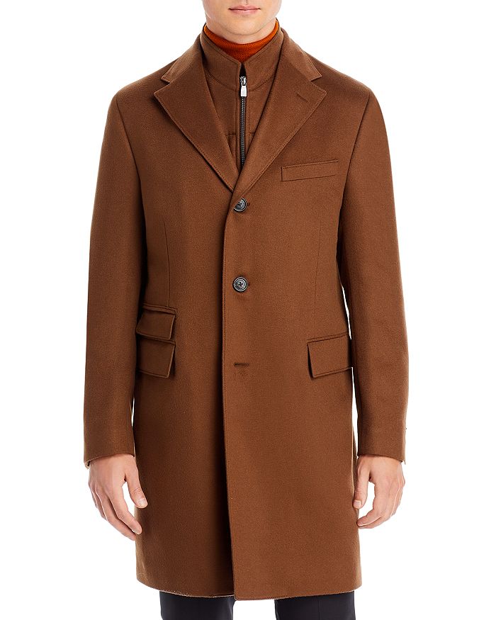 Corneliani ID Wool Topcoat with Zip-Out Bib | Bloomingdale's