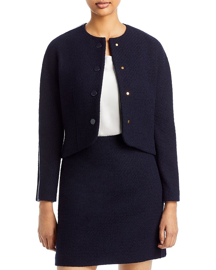 St. John Textured Tweed Jacket | Bloomingdale's
