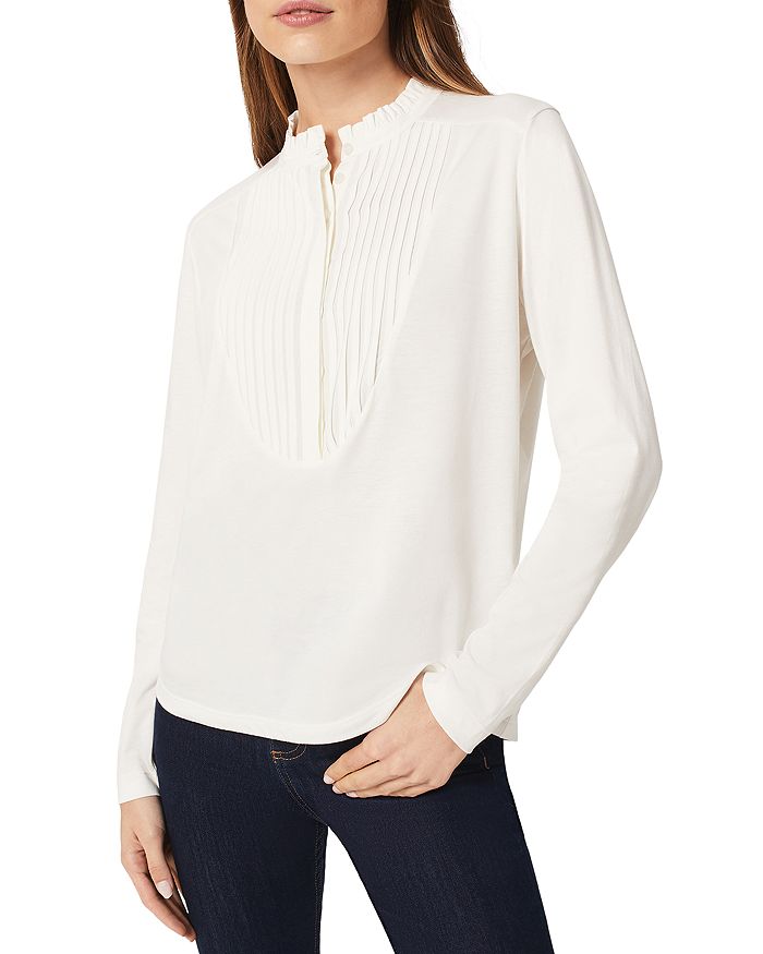 HOBBS LONDON Rae Pleated Bib Top | Bloomingdale's