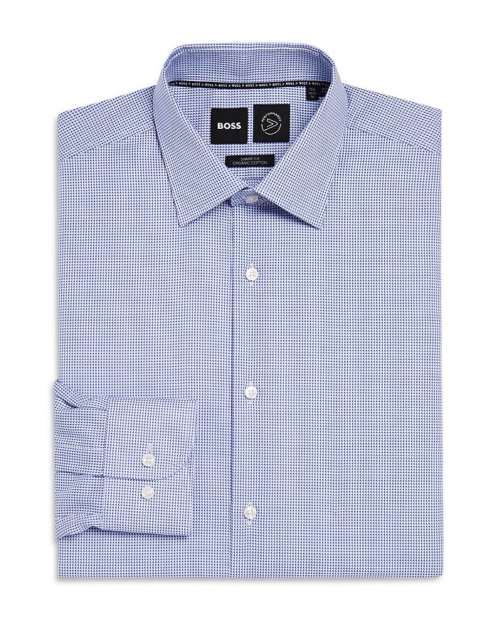 BOSS Kent Micro Geometric Sharp Fit Dress Shirt | Bloomingdale's