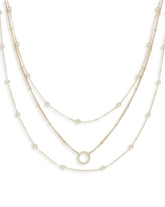 Ettika Monroe Crystal Cubic Zirconia Layered Collar Necklace in 18K ...